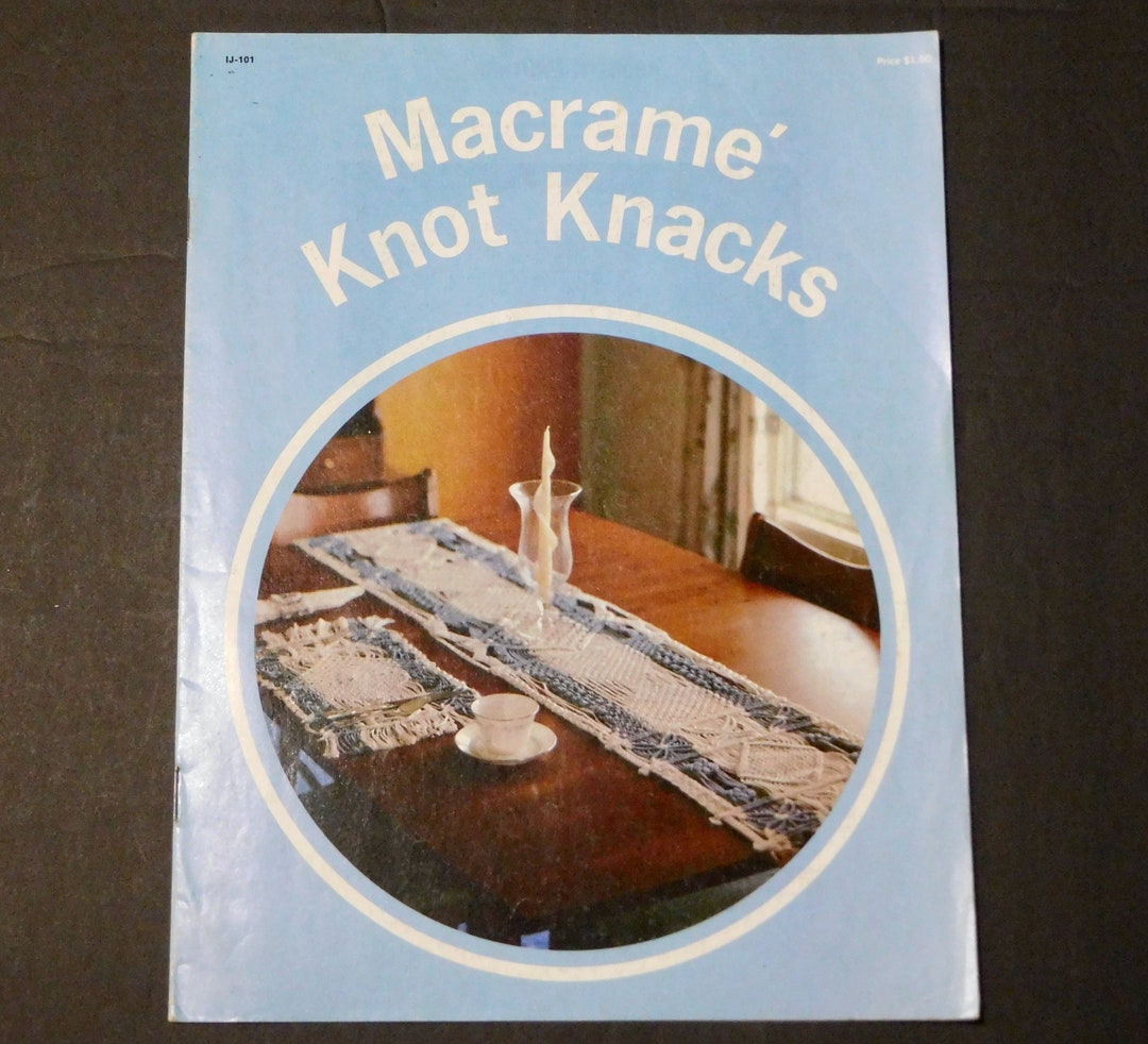 Macrame Knit Knacks by Irene Jolley Patterns Instructions Vintage 1976 ...