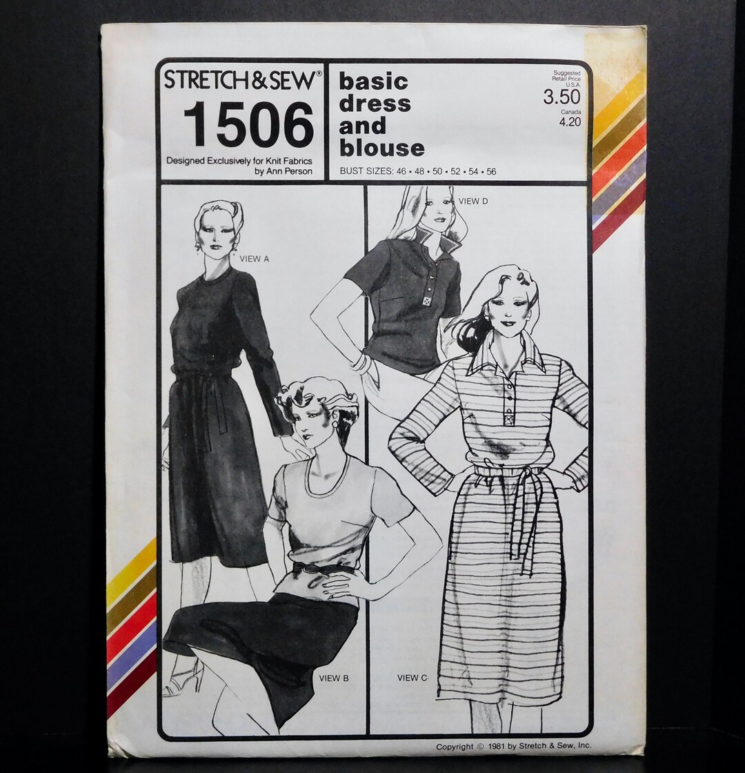 Stretch & Sew Ann Person Sewing Pattern 1506 Basic Dress and - Etsy