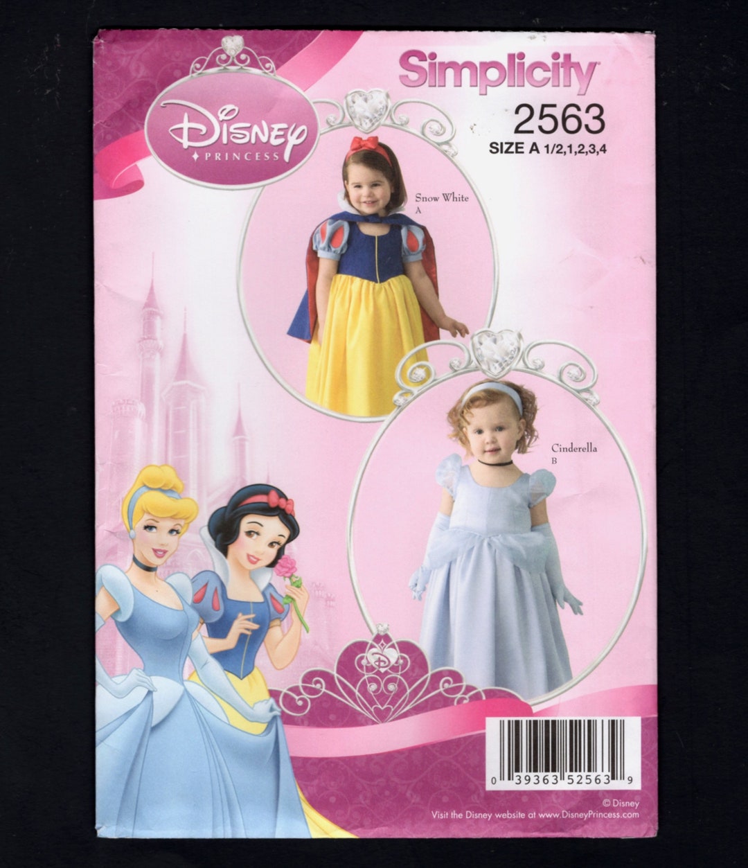 Toddler Cinderella and Snow White Costumes Simplicity Sewing Pattern ...