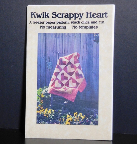 Kwik Scrappy Heart Quilt Pattern From Two Kwik Quilters | Etsy