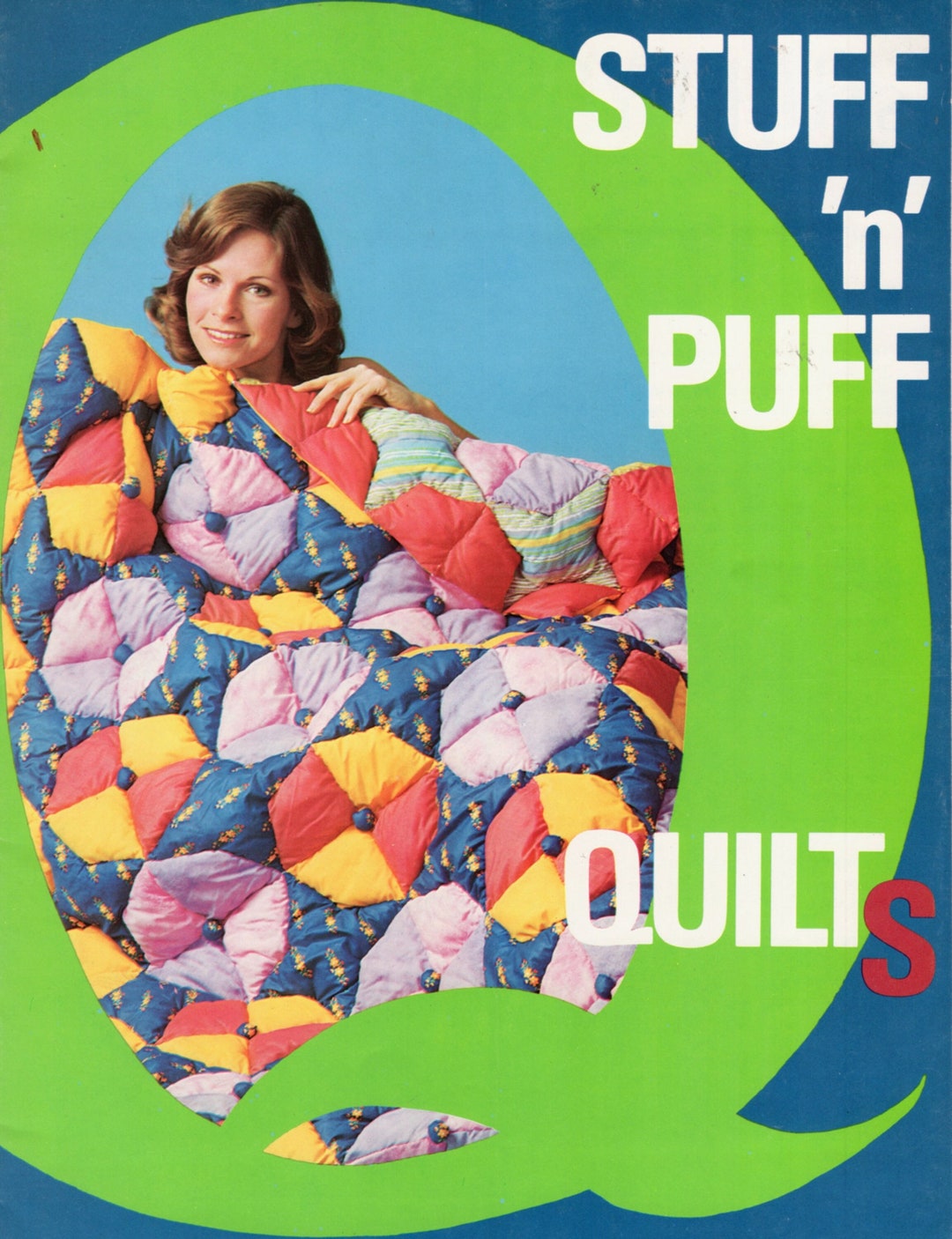 Stuff 'n' Puff Quilts, Fast Quilt Patterns, Vintage 1976 Graphic ...