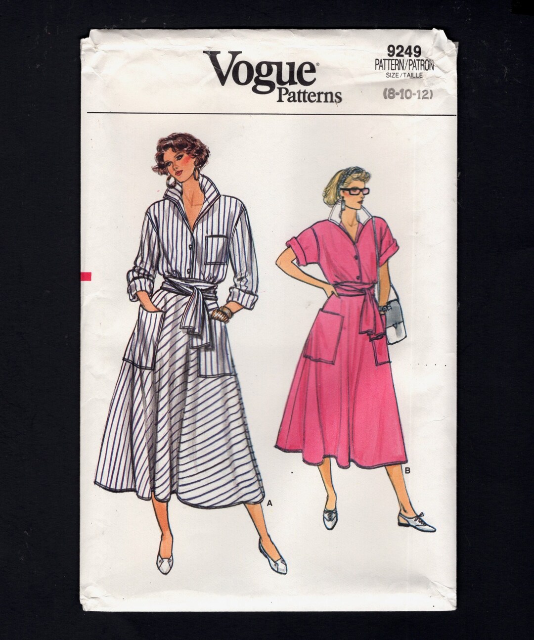 Flared Skirt in 2 Lengths, Sash, and Blouse, Vogue Sewing Pattern 9249 ...