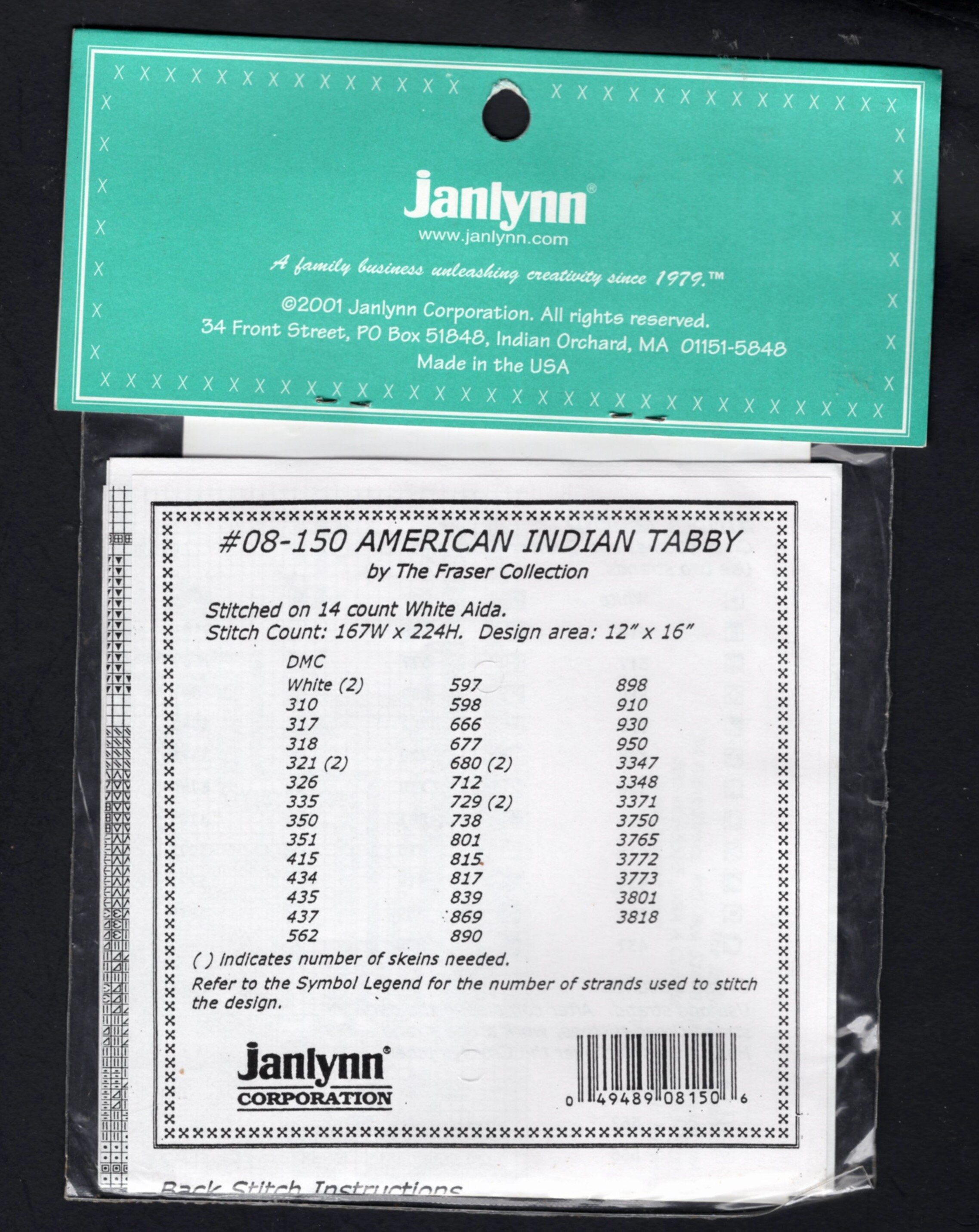 American Indian Tabby Cross Stitch Chart 08-150 by the Fraser - Etsy