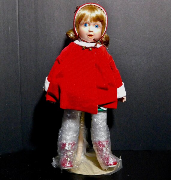 Stephanie at Christmas Porcelain Doll Danbury Mint Vintage - Etsy