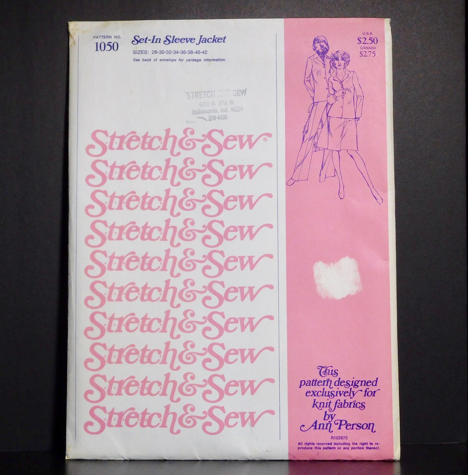 Stretch & Sew Ann Person Sewing Pattern 1050 Set-in Sleeve - Etsy
