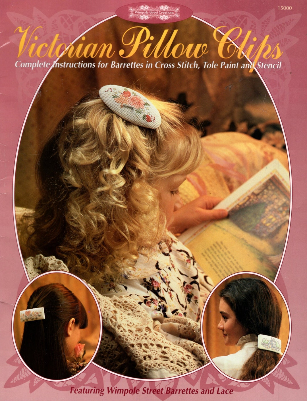 Victorian Pillow Clips Patterns, Cross Stitch, Stencil, Tole Painting ...