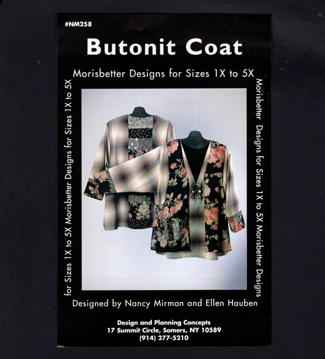 Butonit Coat Pattern NM258 Sizes 1X to 5X UNCUT Nancy Mirman, Ellen ...