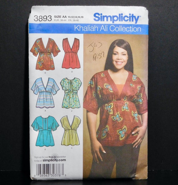 Misses Personal Fit Blouses Simplicity Sewing Pattern 9922 sizes 10 12 ...