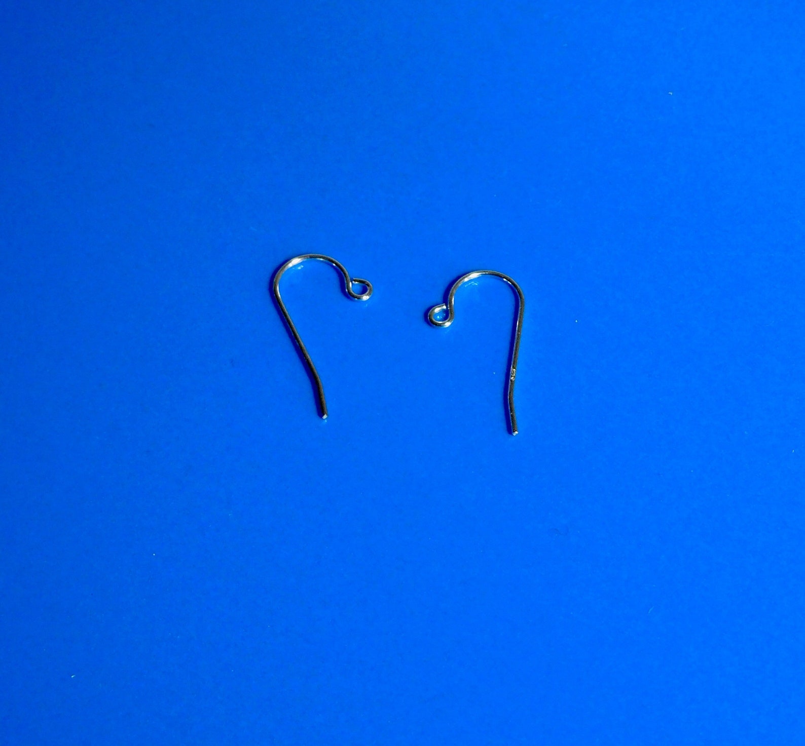 Sterling Silver Ear Wires With Simple Loop 10 Pieces 5 Pairs - Etsy