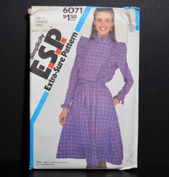 Sewing & Fiber vintage 1980s Simplicity sewing pattern 6071 misses ...