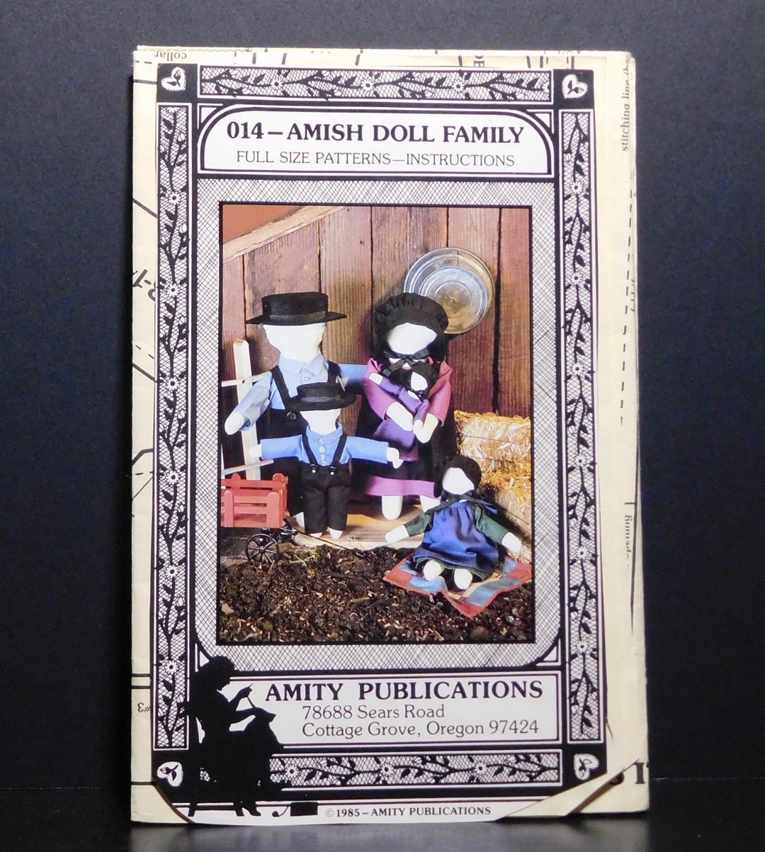 Amish Doll Family Soft Sculpture Pattern 1985 Amity Publications ...
