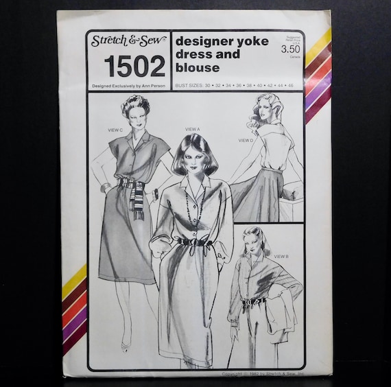 Stretch & Sew Ann Person Sewing Pattern 1502 Designer Yoke | Etsy
