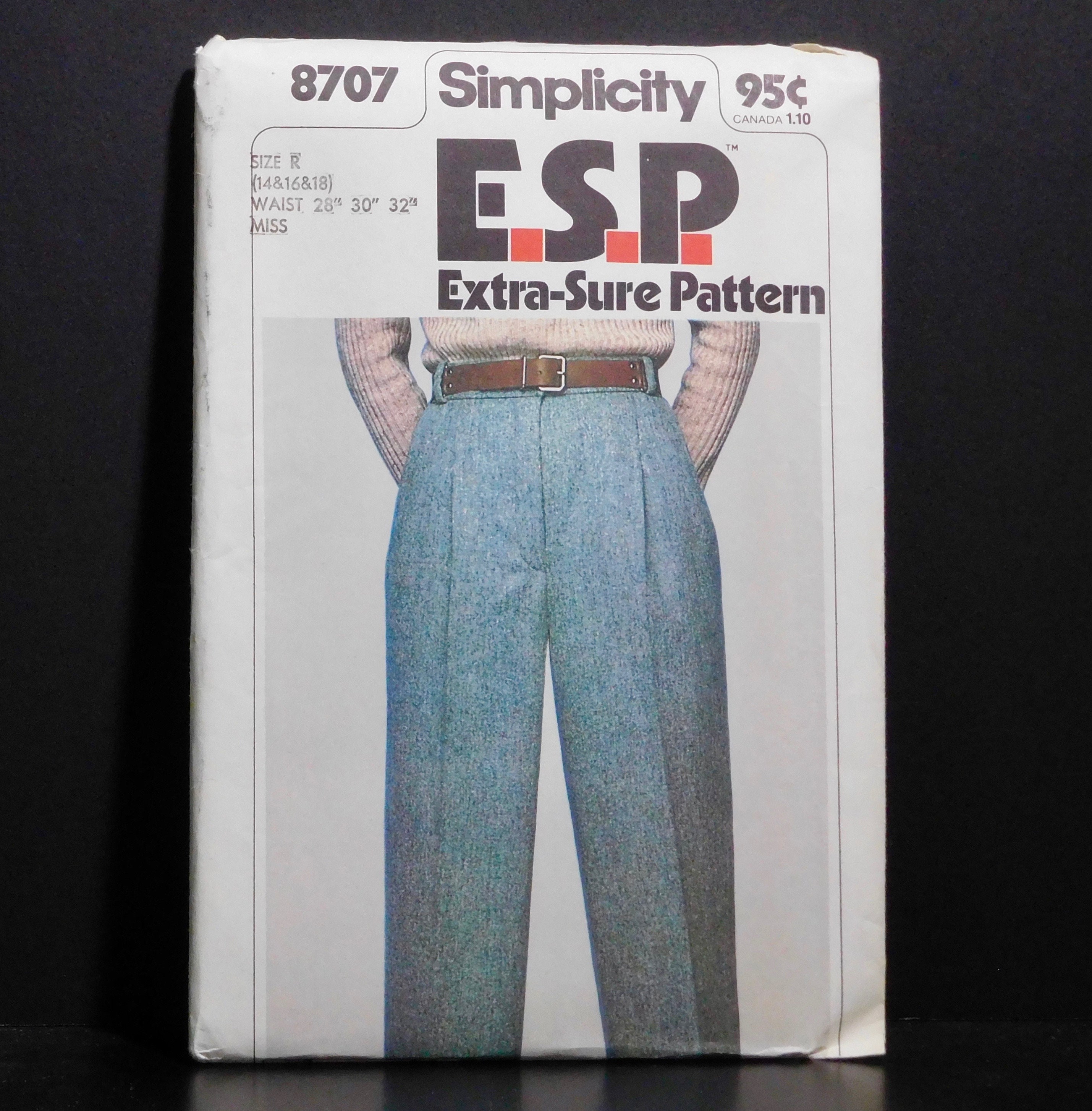 Simplicity Misses E.S.P. Pants Pattern 8707 Sizes 8 10 12 14 - Etsy