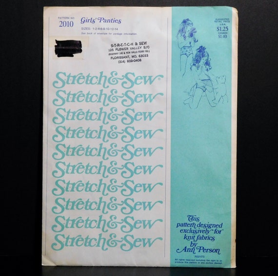 Stretch & Sew Ann Person Sewing Pattern 2020 Girls' | Etsy