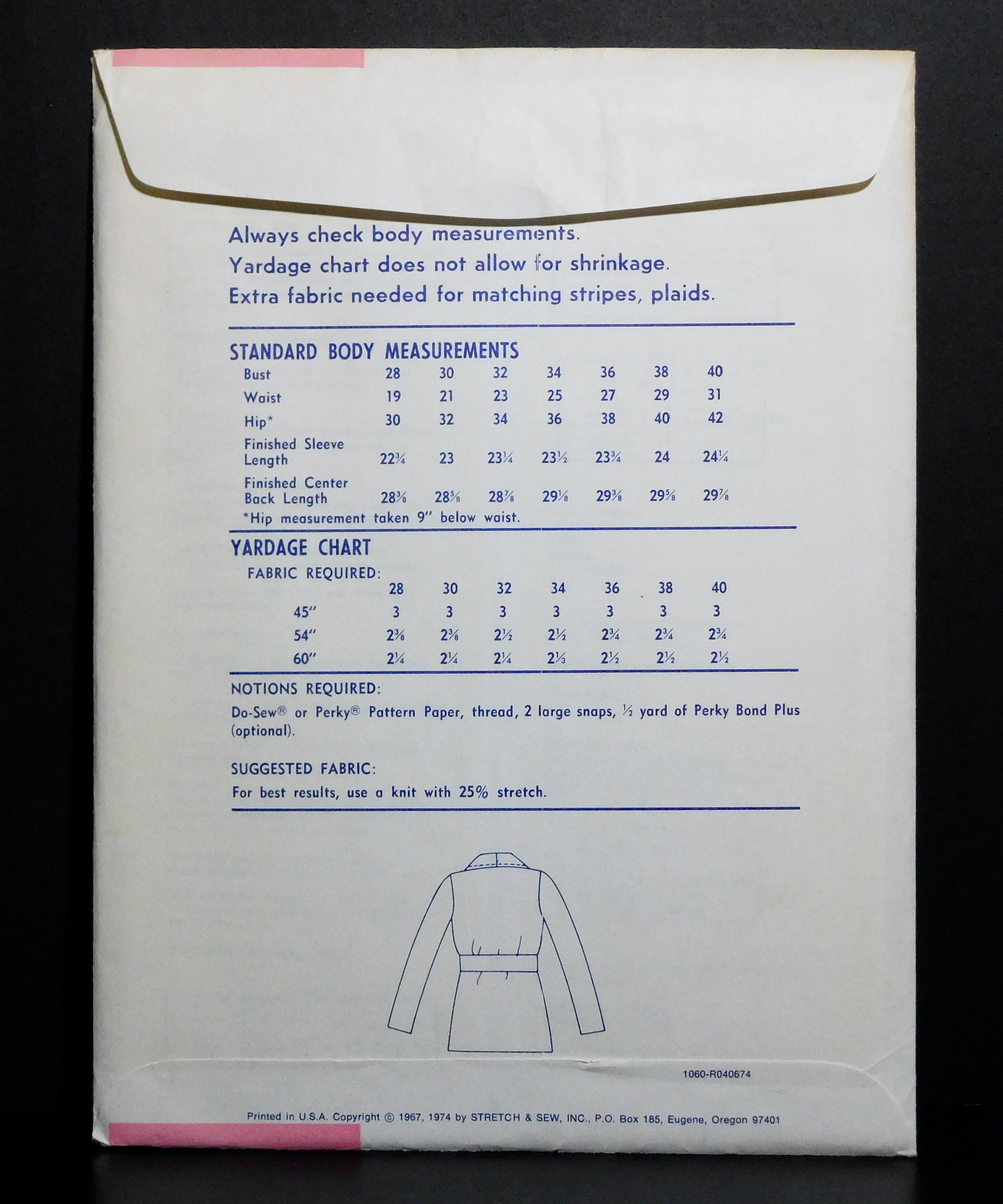 Stretch & Sew Ann Person Sewing Pattern 1060 Shawl Collar - Etsy
