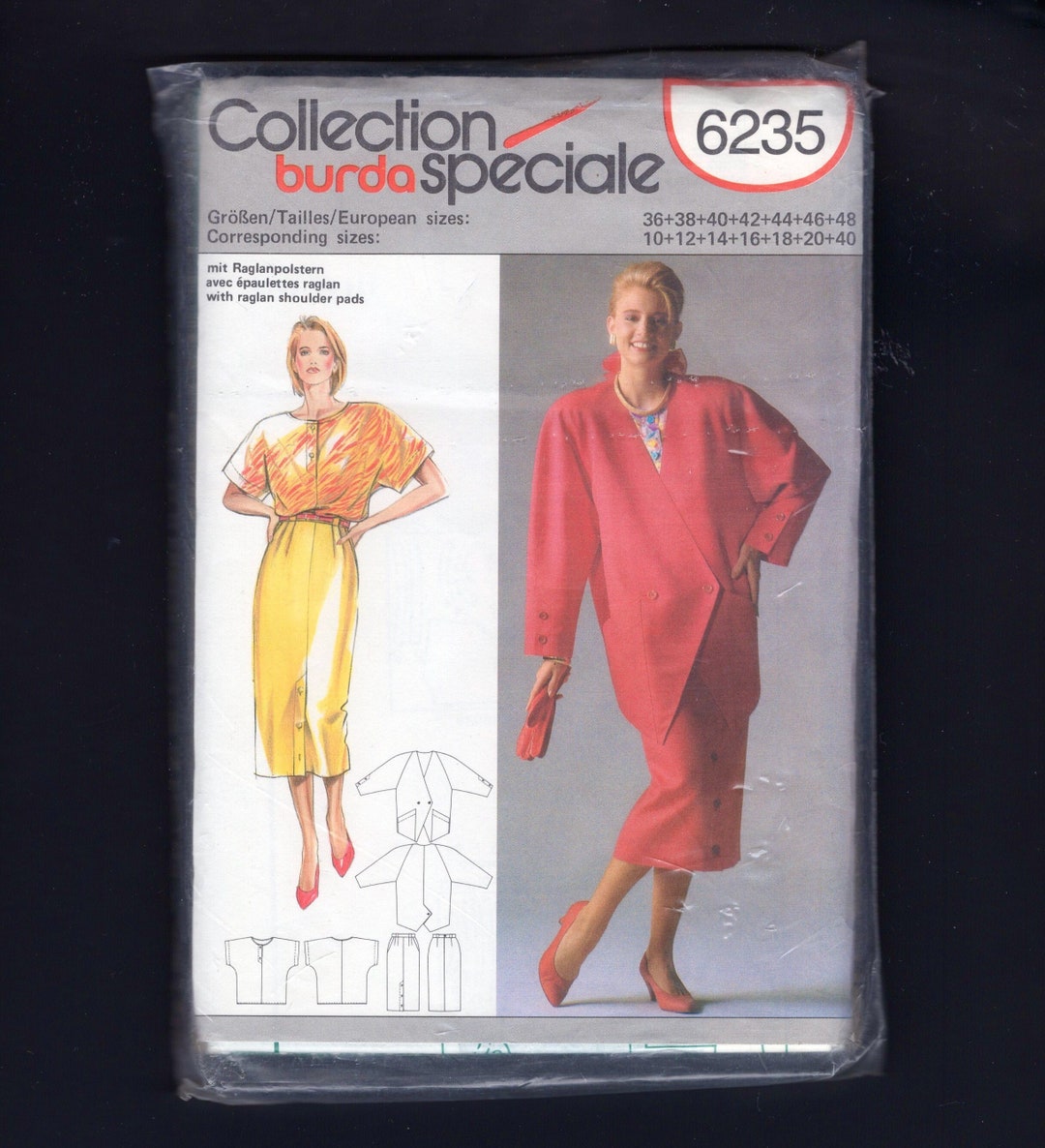 Misses Skirt, Top, Jacket Burda Collection Speciale Sewing Pattern 6235 ...