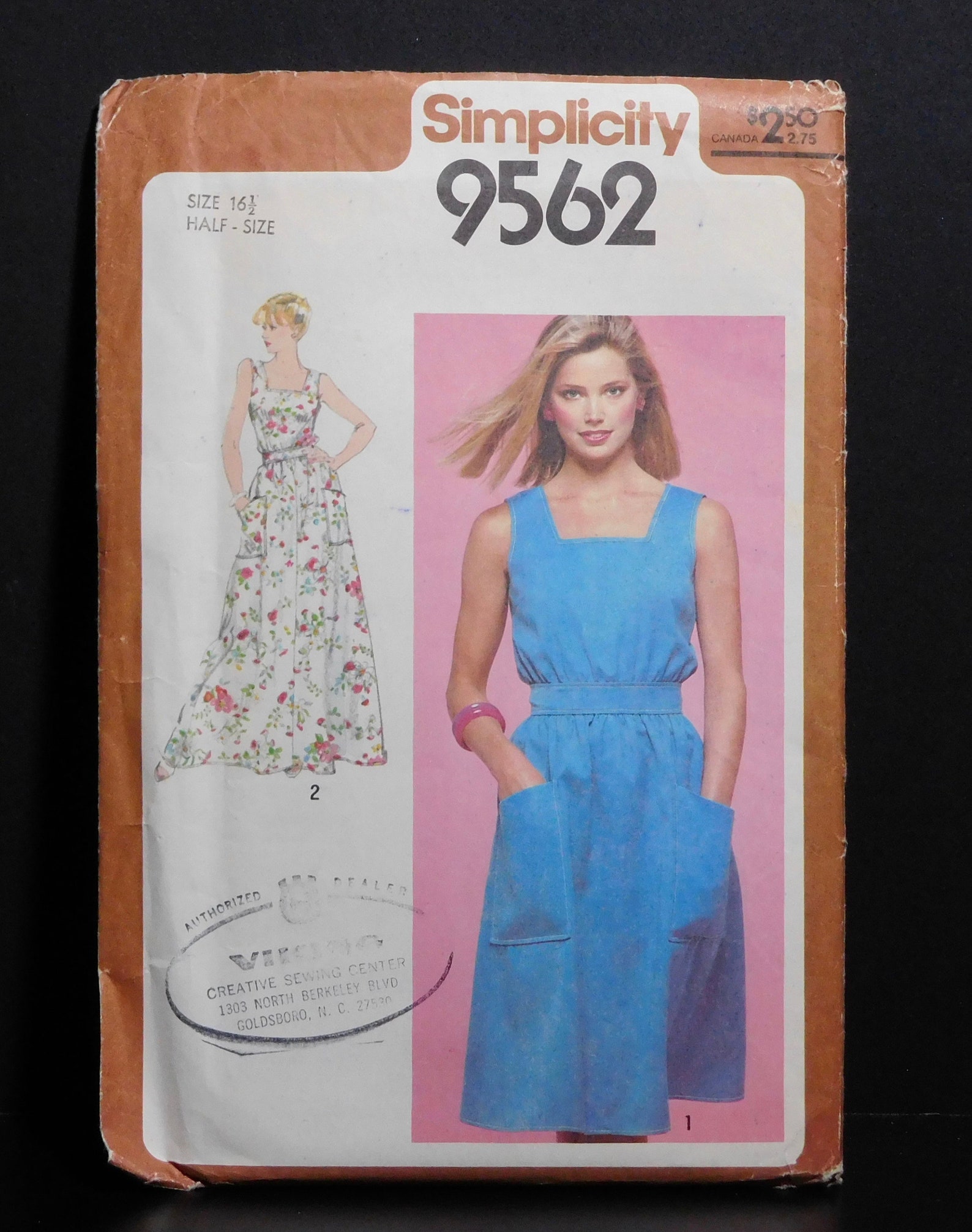 Misses Square Neckline Sundress Simplicity Pattern 9555 9562 - Etsy