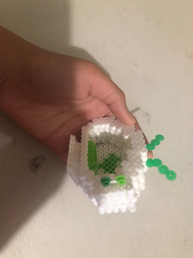 White TV Heart 3D Perler Beads (actually Figure) - Etsy