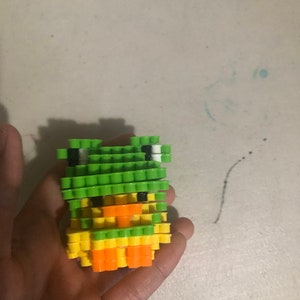 Perler Frog Wearing Frog Hat 3D Decoration Charm - Etsy