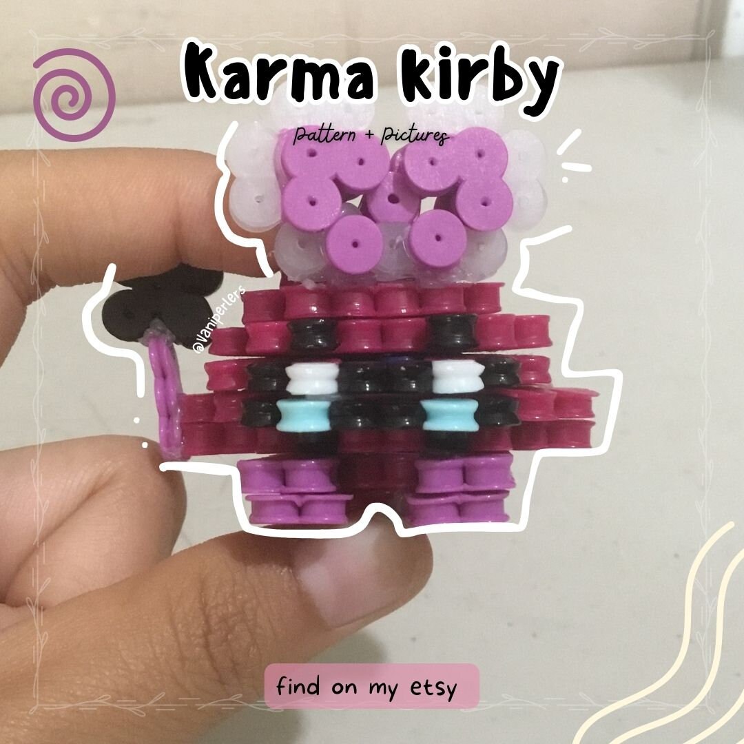 Karma Kirby Perler Charm - Etsy