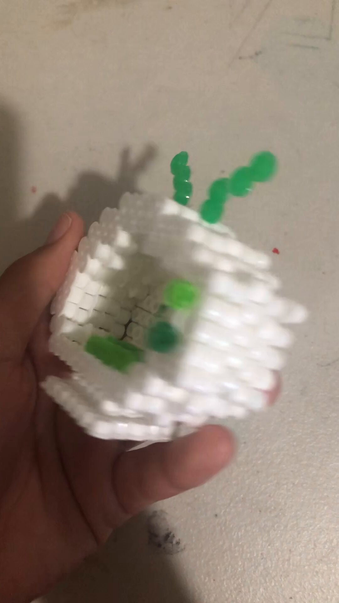 White TV Heart 3D Perler Beads (actually Figure) - Etsy