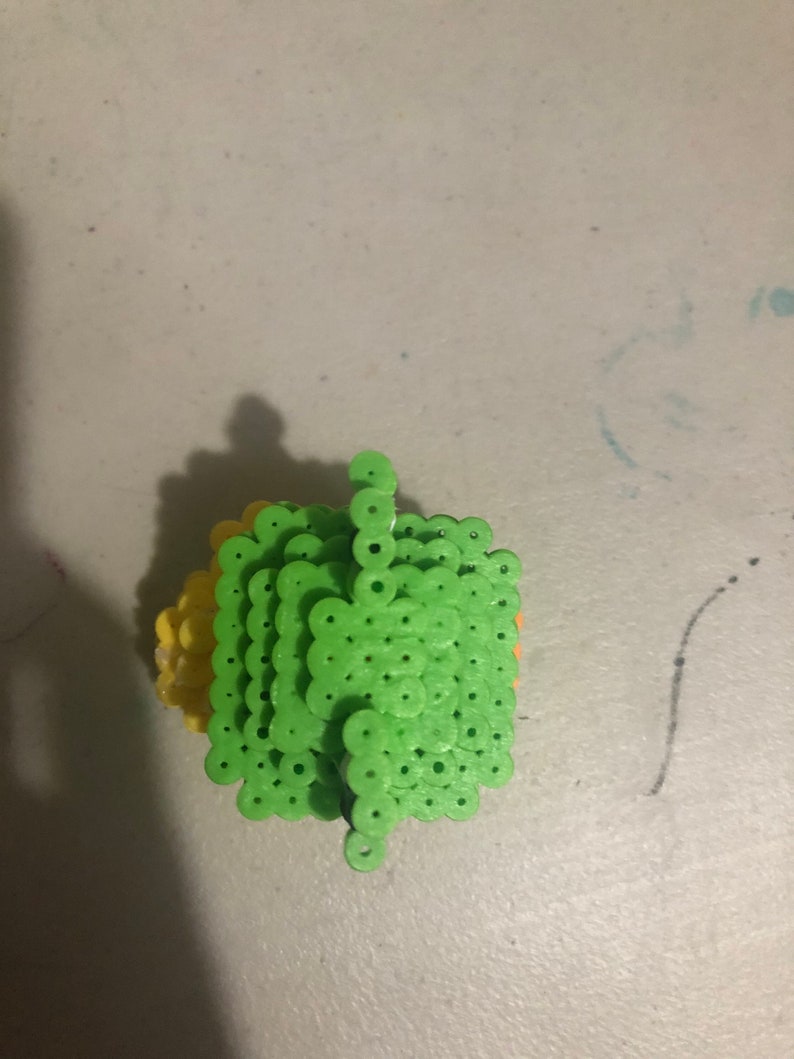 Perler Frog Wearing Frog Hat 3D Decoration Charm - Etsy