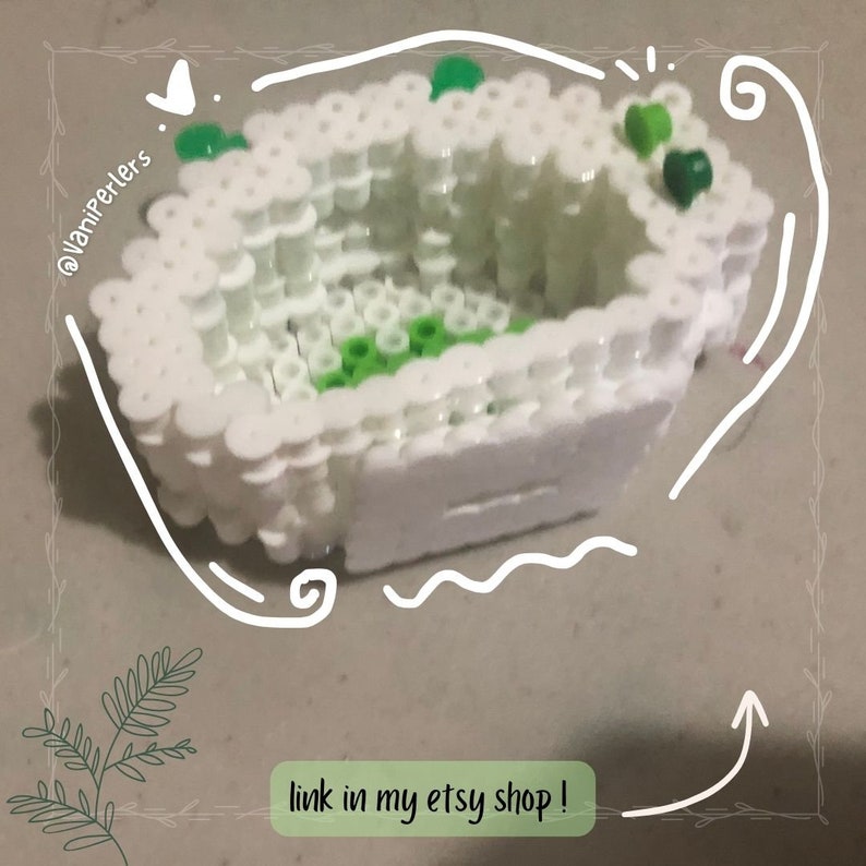 White TV Heart 3D Perler Beads (actually Figure) - Etsy
