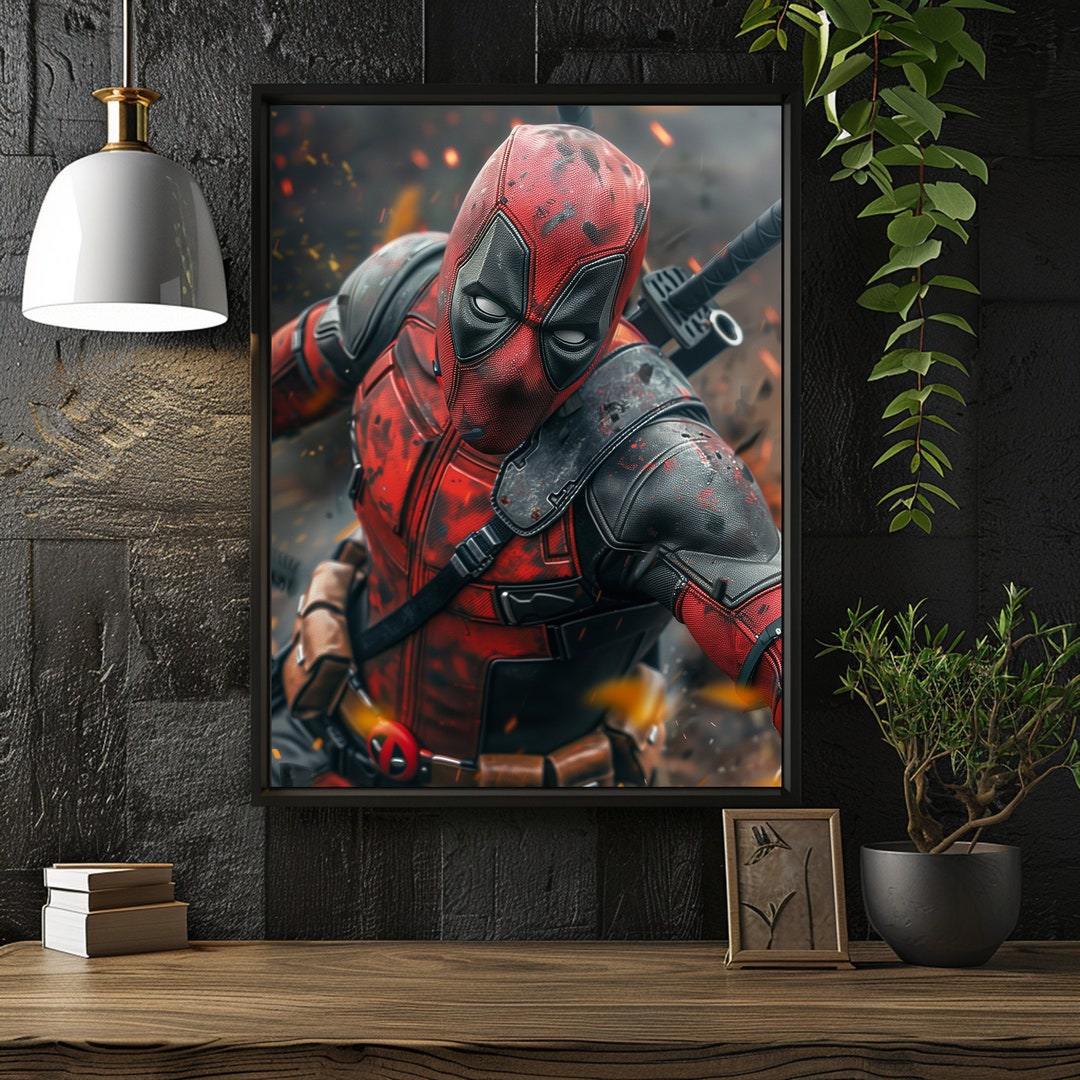 Superhero Wall Art, Digital Home Decor, Printable Comic Book Poster, Fiction Fan Art, Villain ...