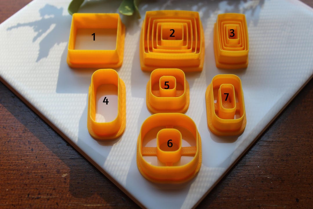 Square Cutters Various Styles & Sizes Polymer Clay - Etsy