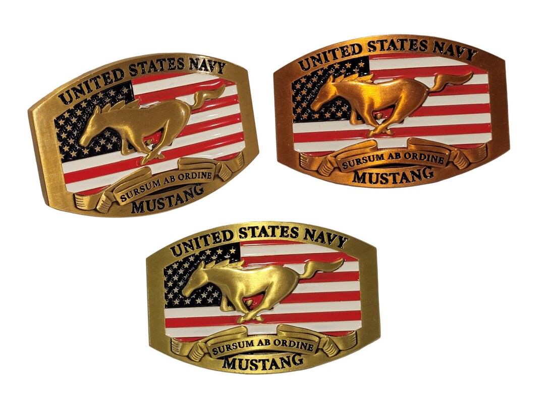 U.S. Navy Mustang Officer Custom Belt Buckle 3D Horse Logo - Etsy