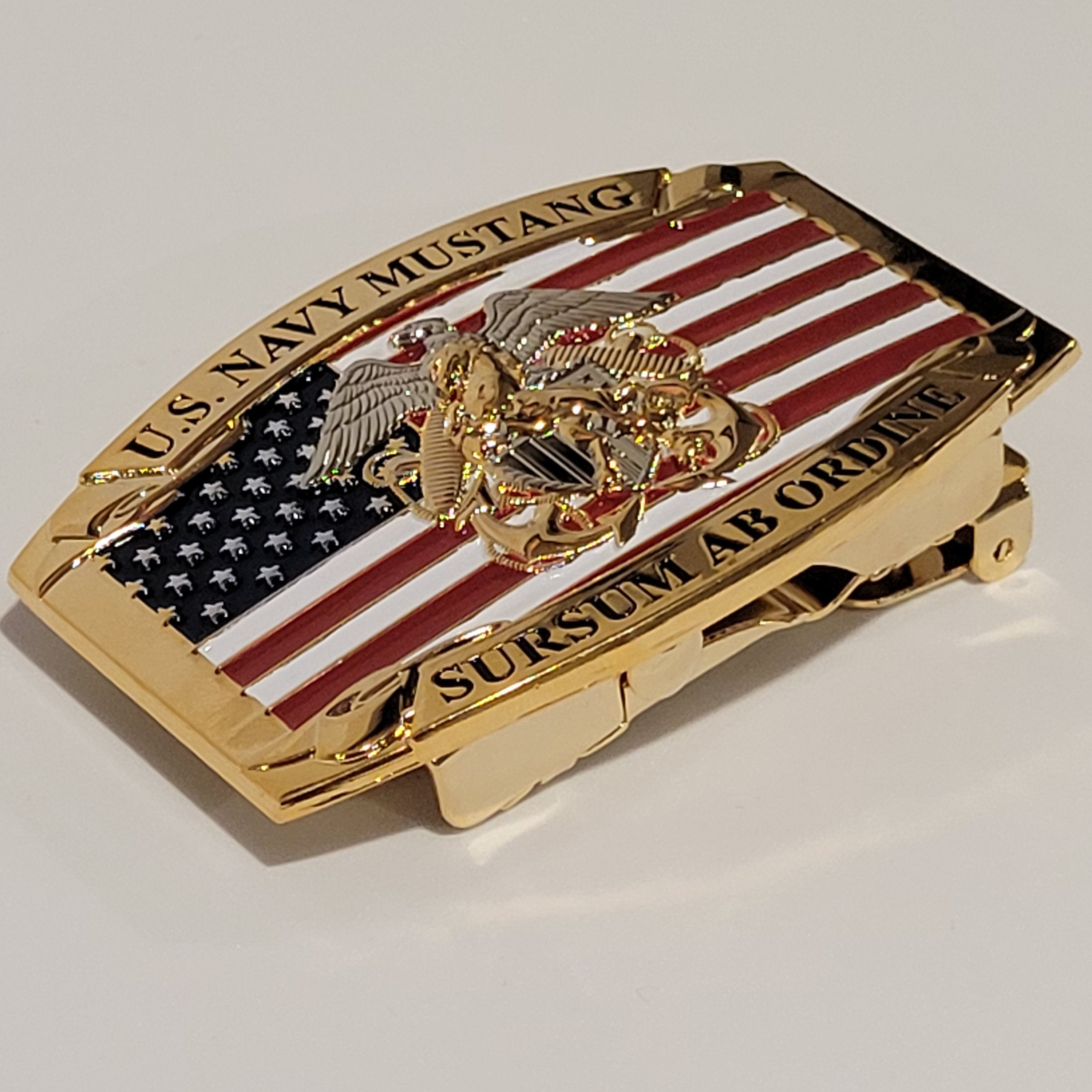 U.S. Navy Mustang Officer Custom Belt Buckle 3D Horse Crest - Etsy