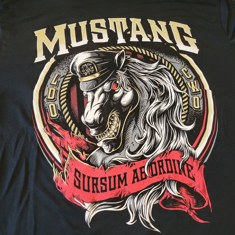 The Mustang - Navy LDO / CWO - Custom Shirt - 3 Colors - Sizes S M L XL ...
