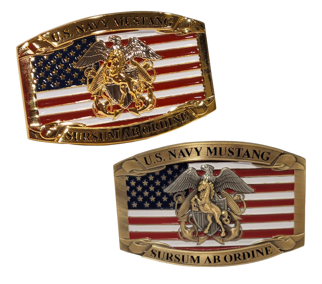 U.S. Navy Mustang Officer Custom Belt Buckle 3D Horse Crest - Etsy