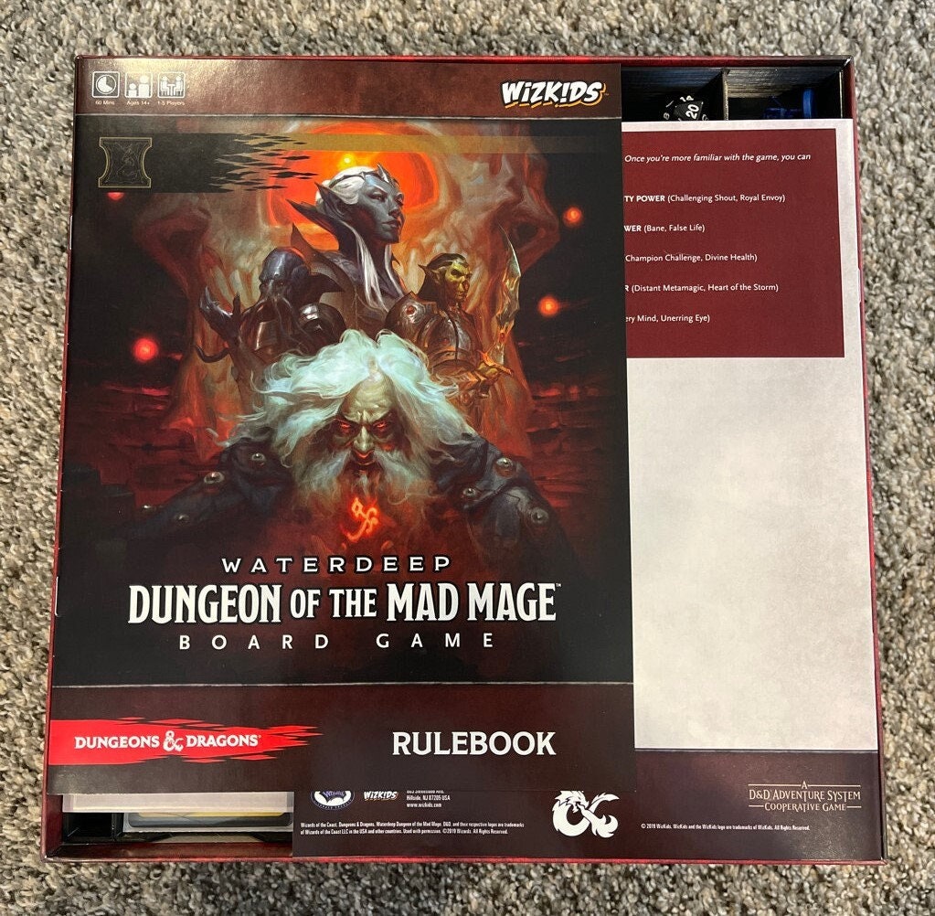 D&D - Dungeon of the Mad Mage | Board Game Insert | Organizer - Etsy