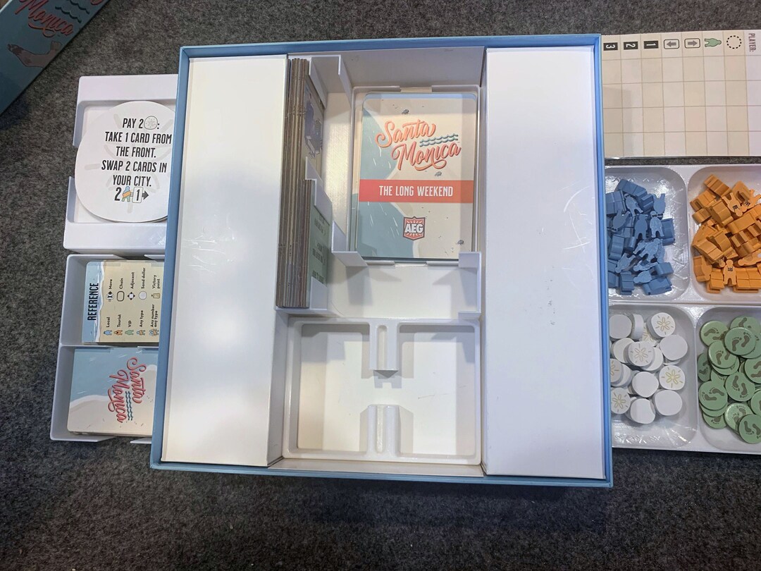 Santa Monica + the Long Weekend Expansion | Board Game Insert ...