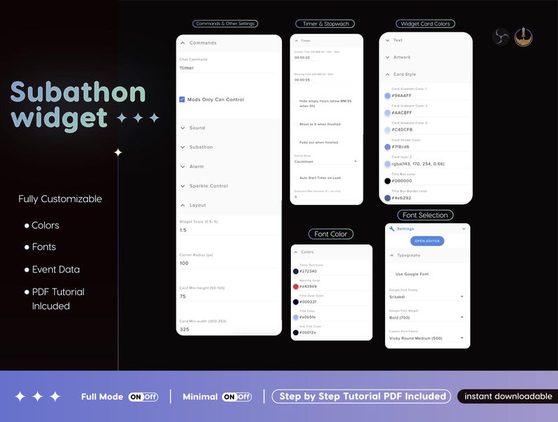 Subathon Timer Widget | Twitch Streamelements Animated Donathon ...