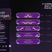 Floral Purple Chat Widget | Twitch Streamelements Animated Stream ...