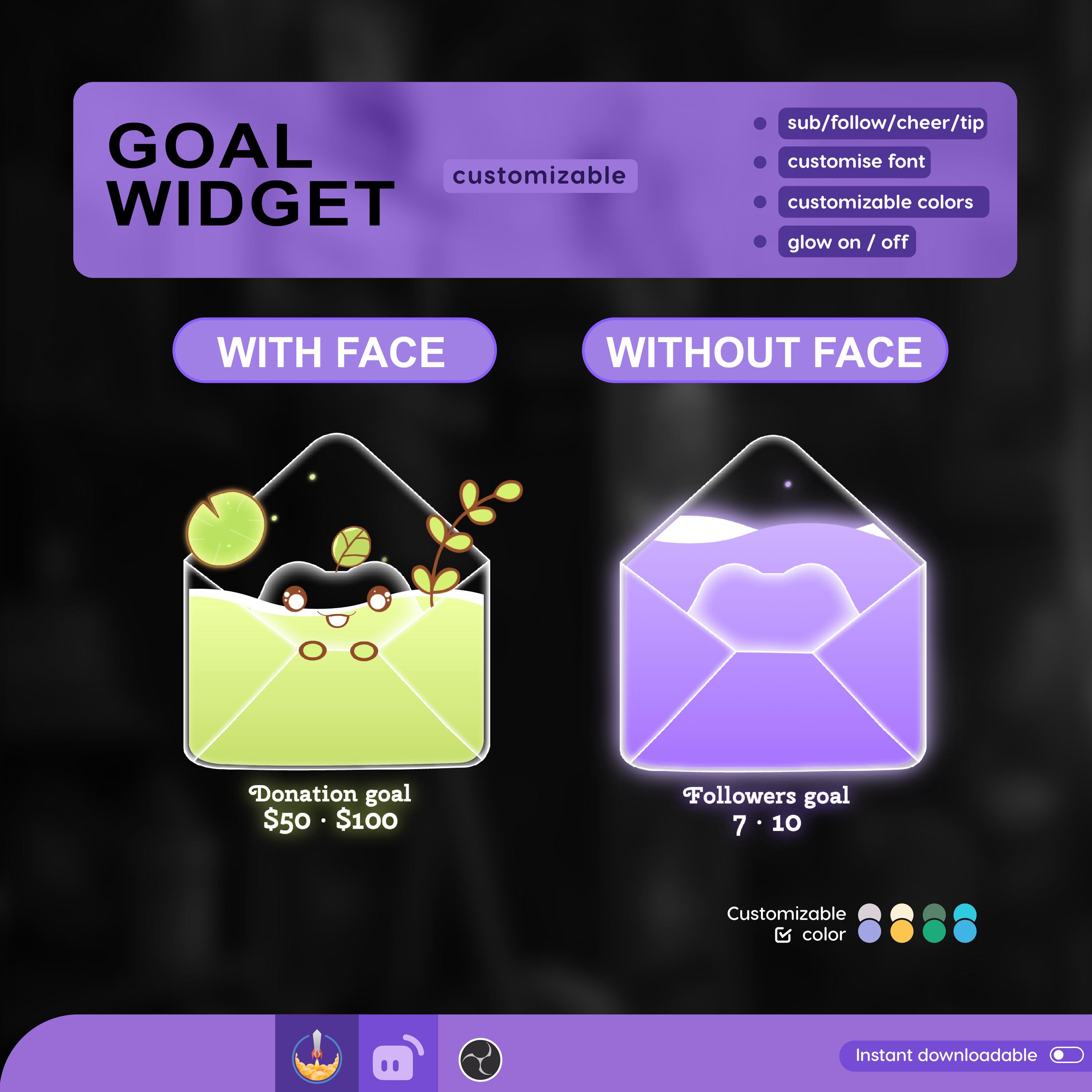 Envelope Liquid Filling Goal Widget is Fully Customisable for Twitch ...