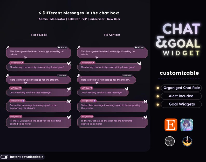 Butterfly Chat Widget | Twitch Streamelements OBS Animated Nature ...