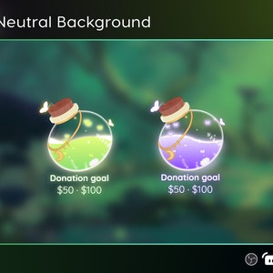 Nature Portion Bottle Glass Goal Widget-cute Minimal Customizable Goal ...