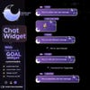 Cute Purple Dreamy Chat Box for Twitch, Crystal, Just Chatting, Pink ...