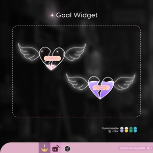 Broken Heart First Aid Liquid Filling Goal Widget is Fully Customisable ...