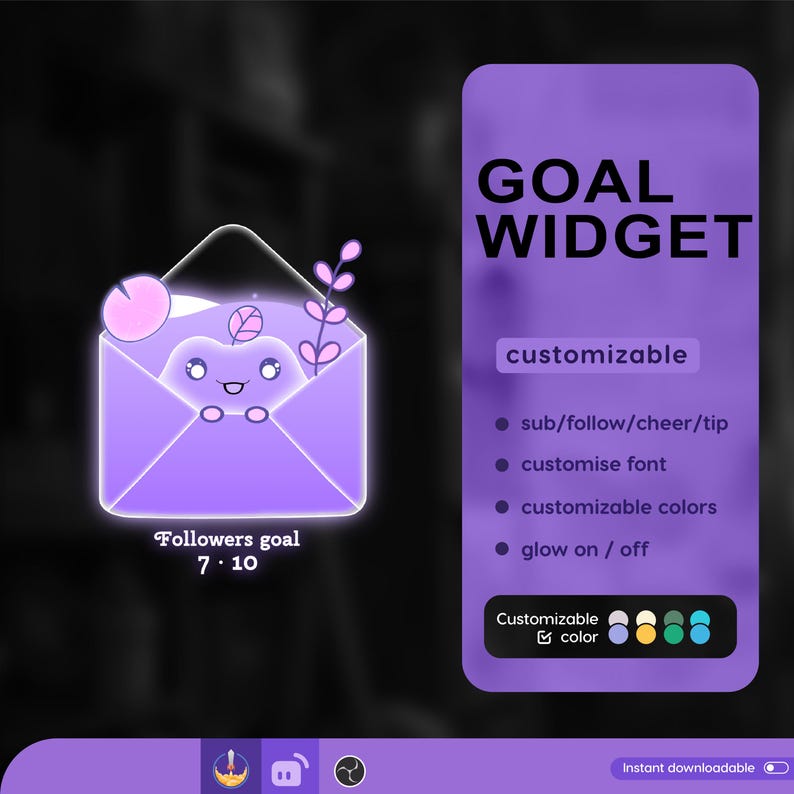 Envelope Liquid Filling Goal Widget is Fully Customisable for Twitch Streamlabs and Stream ...