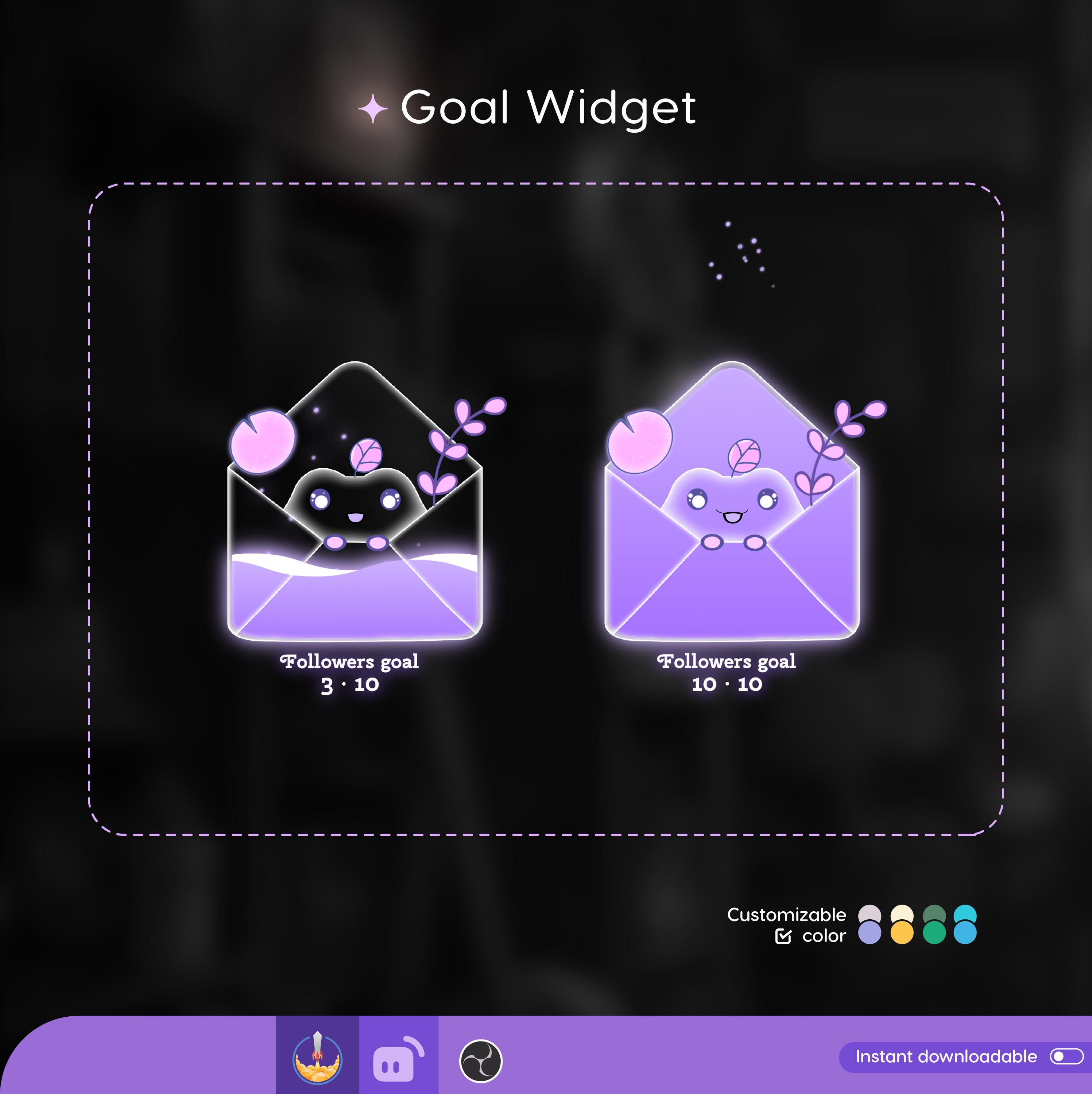 Envelope Liquid Filling Goal Widget is Fully Customisable for Twitch ...