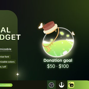 Nature Portion Bottle Glass Goal Widget-cute Minimal Customizable Goal ...