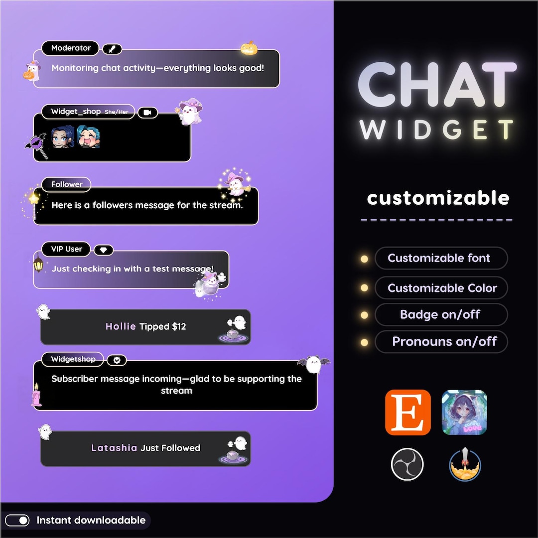 Spooky Ghost Twitch Chat Widget - Horror Steraming Overlay ...