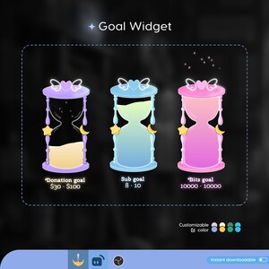 Cute Sand Timer Liquid Filling Goal Widget is Fully Customisable for ...