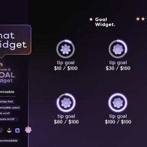 Floral Purple Chat Widget | Twitch Streamelements Animated Stream ...