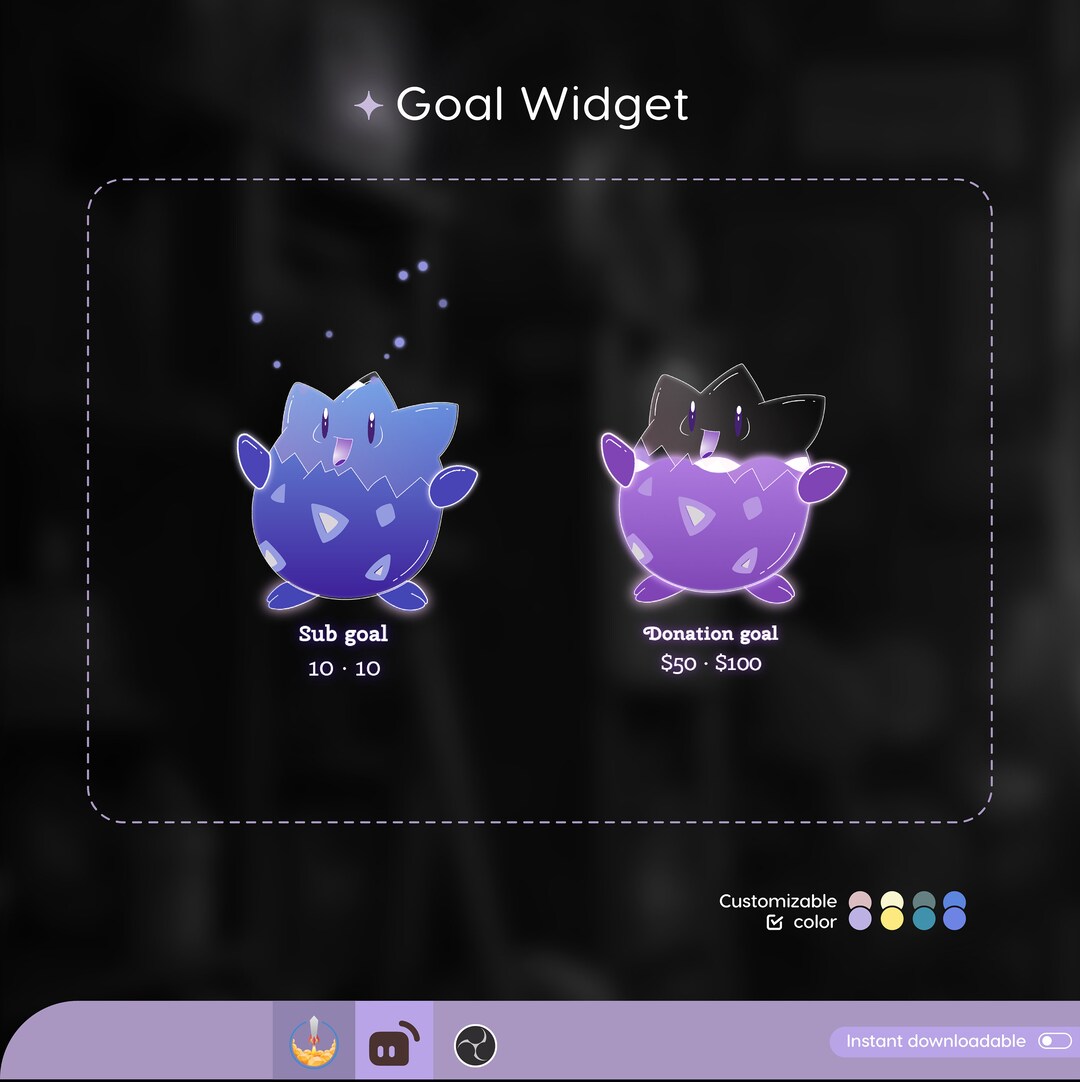 Moon Ghost Liquid Filling Goal Widget is Fully Customisable for Twitch ...