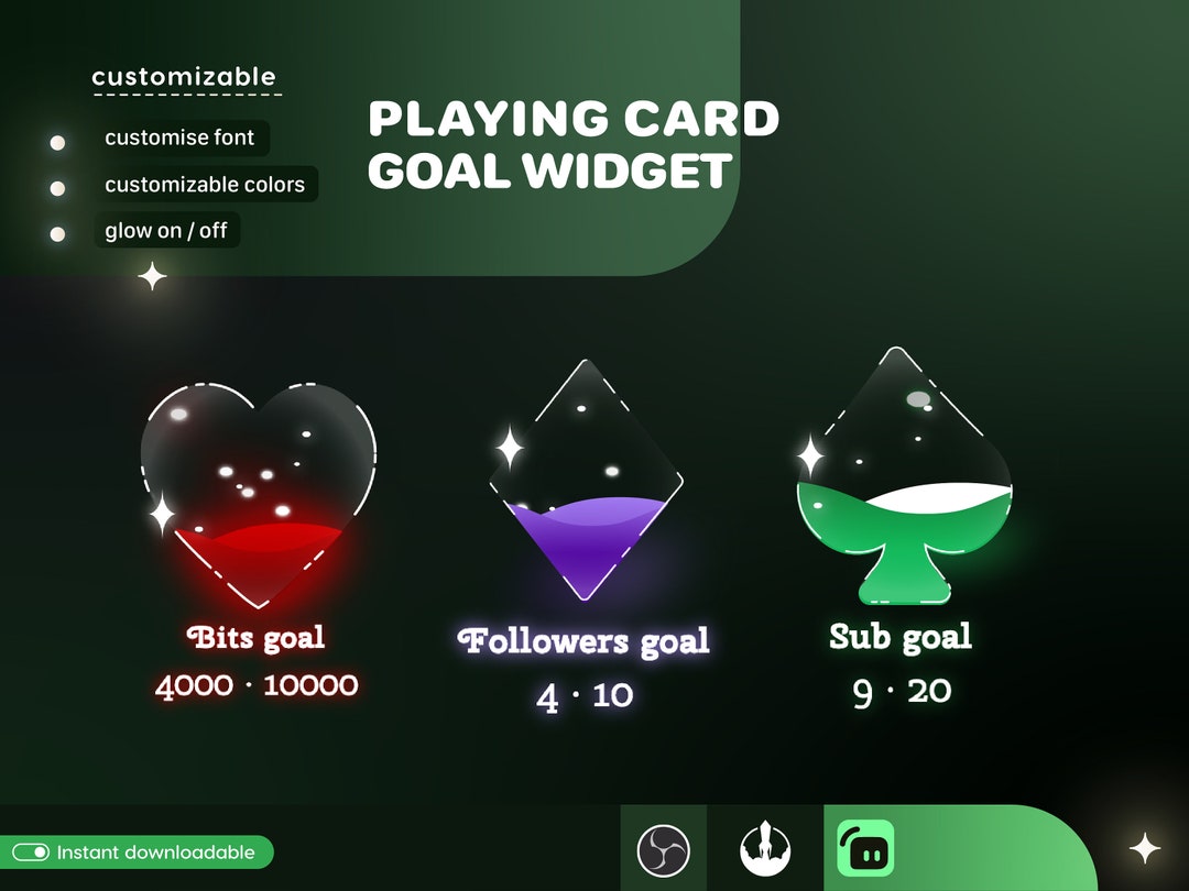 Casino Card Slot Icon Glass Goal Widget-cute Minimal Customizable Goal ...